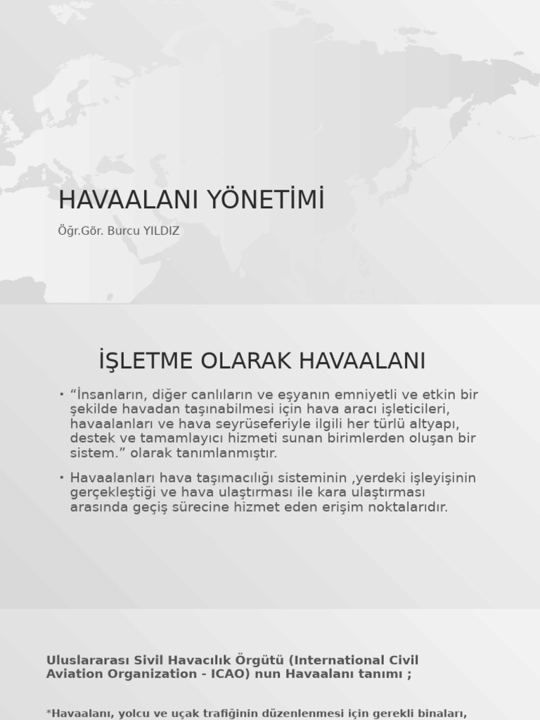 Havaalani Yonetimi Ve İşl | PDF