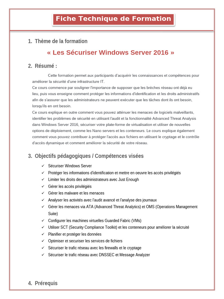 Formation Sécuriser Windows Server 2016 | PDF | Machine virtuelle ...