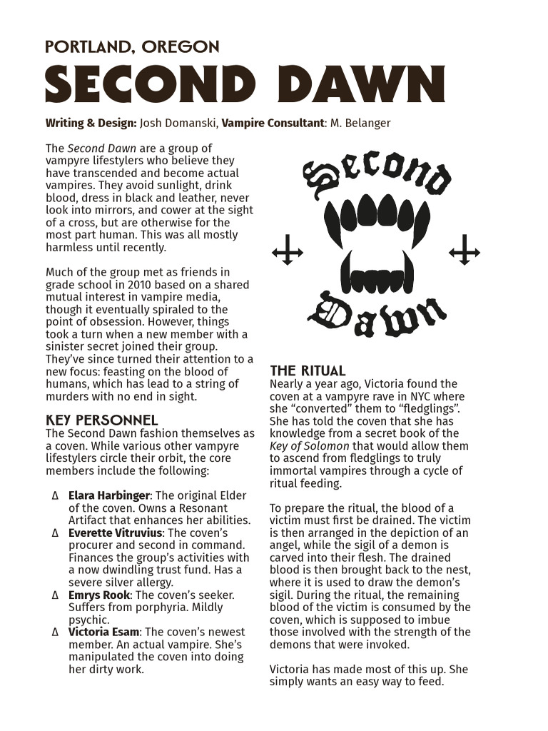 Second Dawn Pages v1.0 092224 | PDF