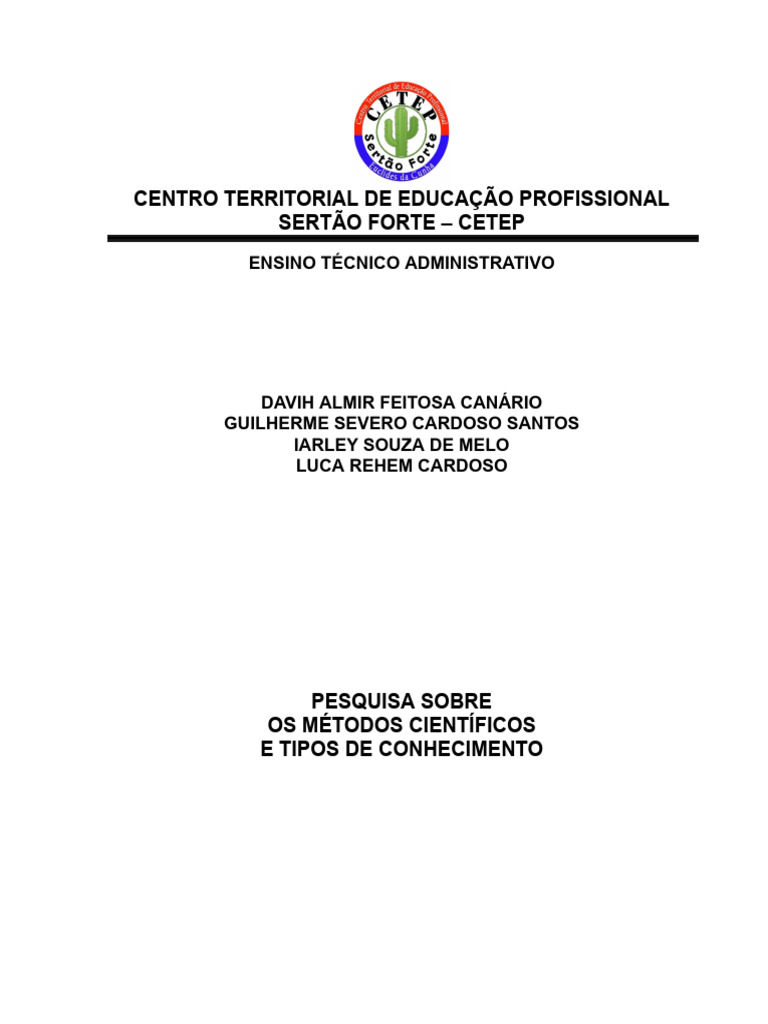 Pesquisa Do Ivan | PDF | Método científico | Science