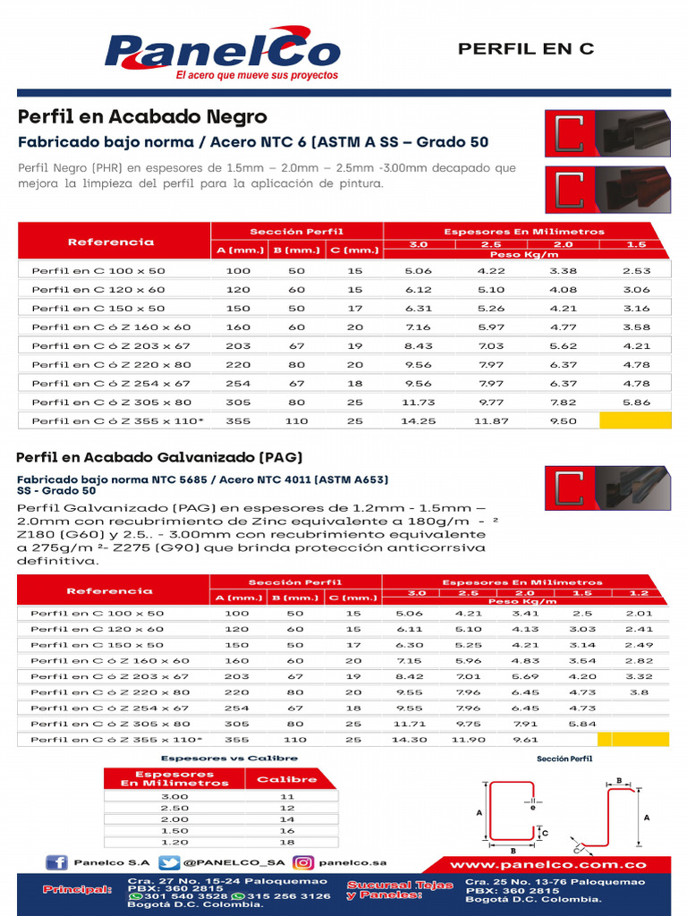 Perfil en C | PDF