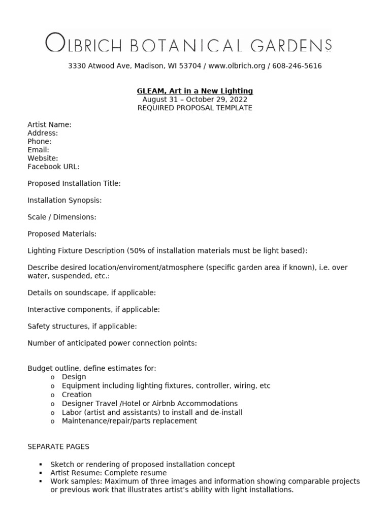 GLEAM 2022 Proposal Template | PDF