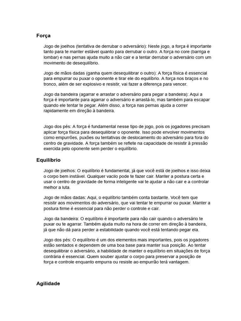 Força e Equilíbrio em Jogos de Combate | PDF | Força | Física