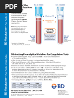 BD Evacuated Blood Collection System | PDF | Blood Plasma | Coagulation