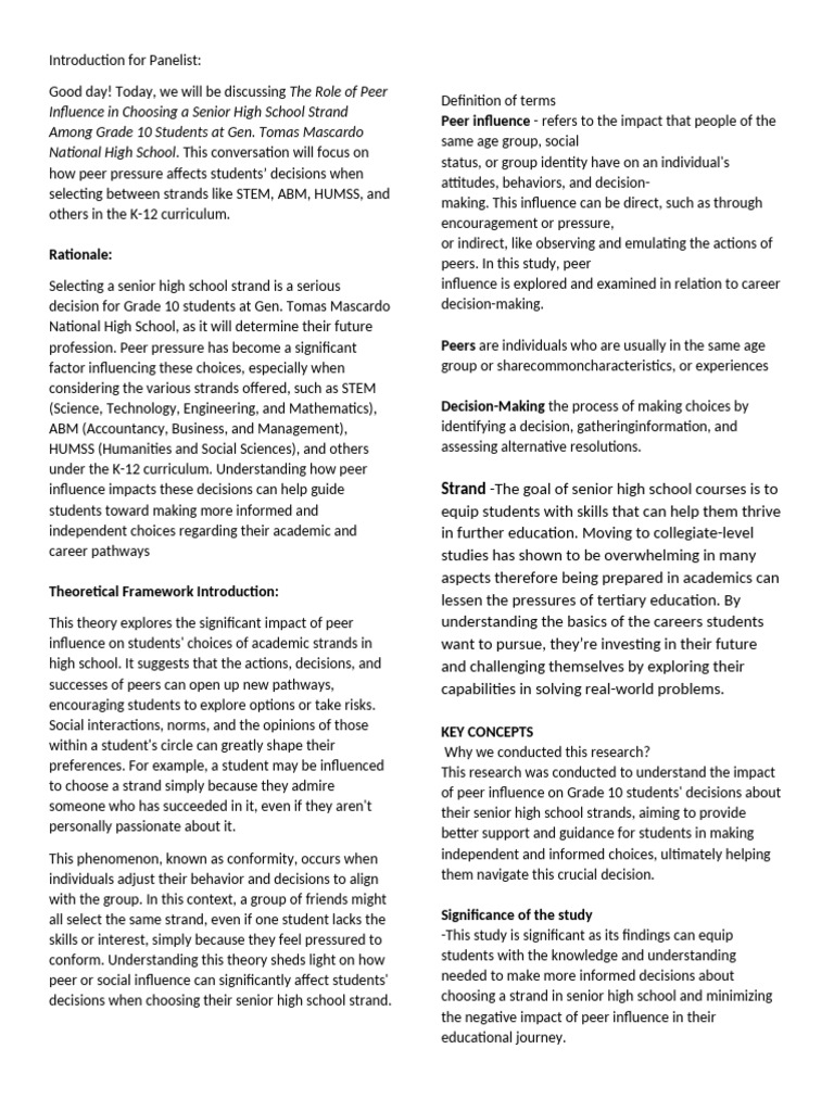 Introduction For Panelist | PDF | Self Efficacy | Theory