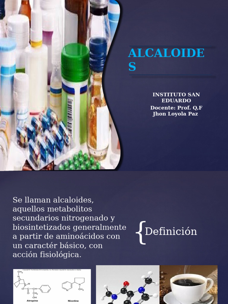ALCALOIDES | PDF | Alcaloide | Química