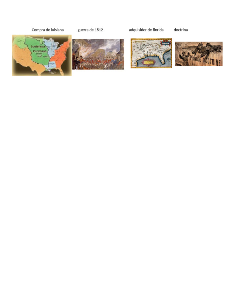 Compra de Luisiana Guerra de 1812 Adquisidor de Florida Doctrina | PDF