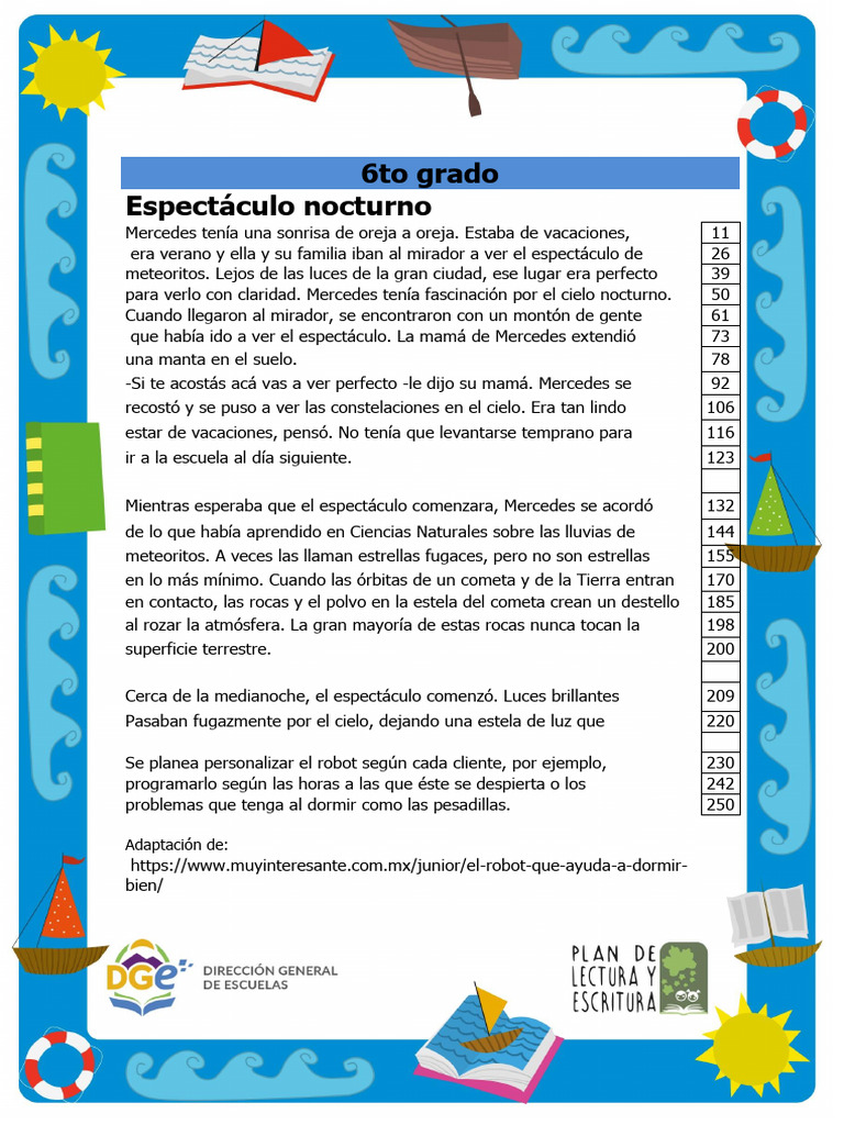 6to Grado Espectáculo Nocturno | PDF