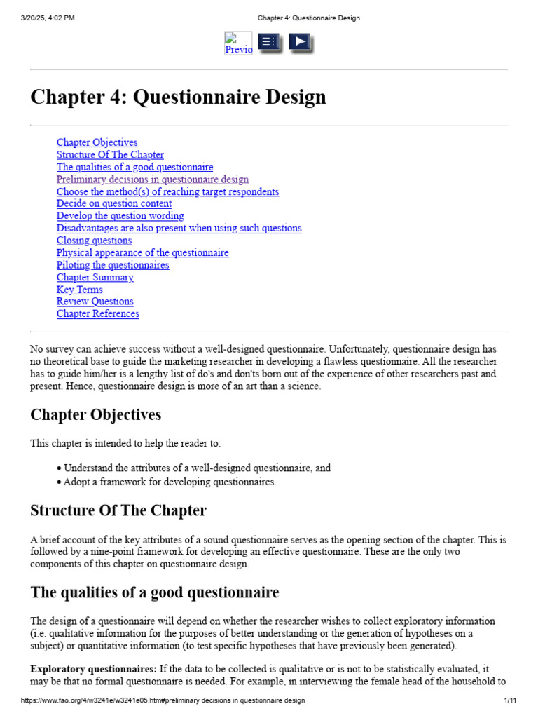 Effective Questionnaire Design Guide | PDF | Questionnaire | Survey ...