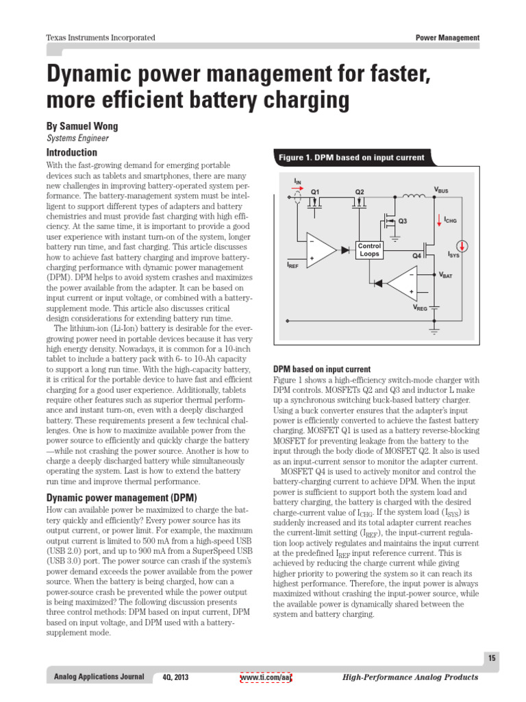 Dynamic Power Management | PDF | Battery Charger | License