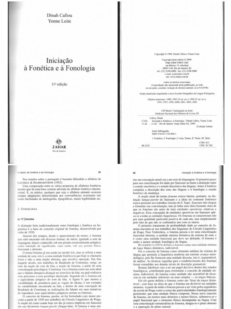 TEXTO 12 - Fonologia - Callou e Leite - Compressed | PDF