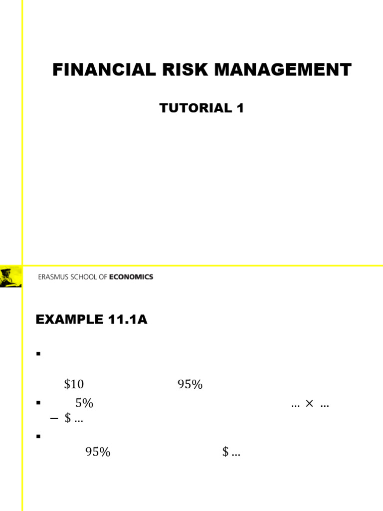 FRM Tutorial 1 | PDF | Value At Risk | Normal Distribution