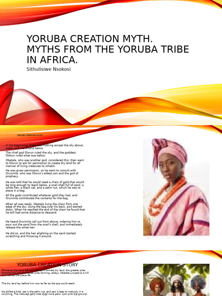 Yoruba Creation Myth Sithulisiwe Creation Story | PDF | Religious ...