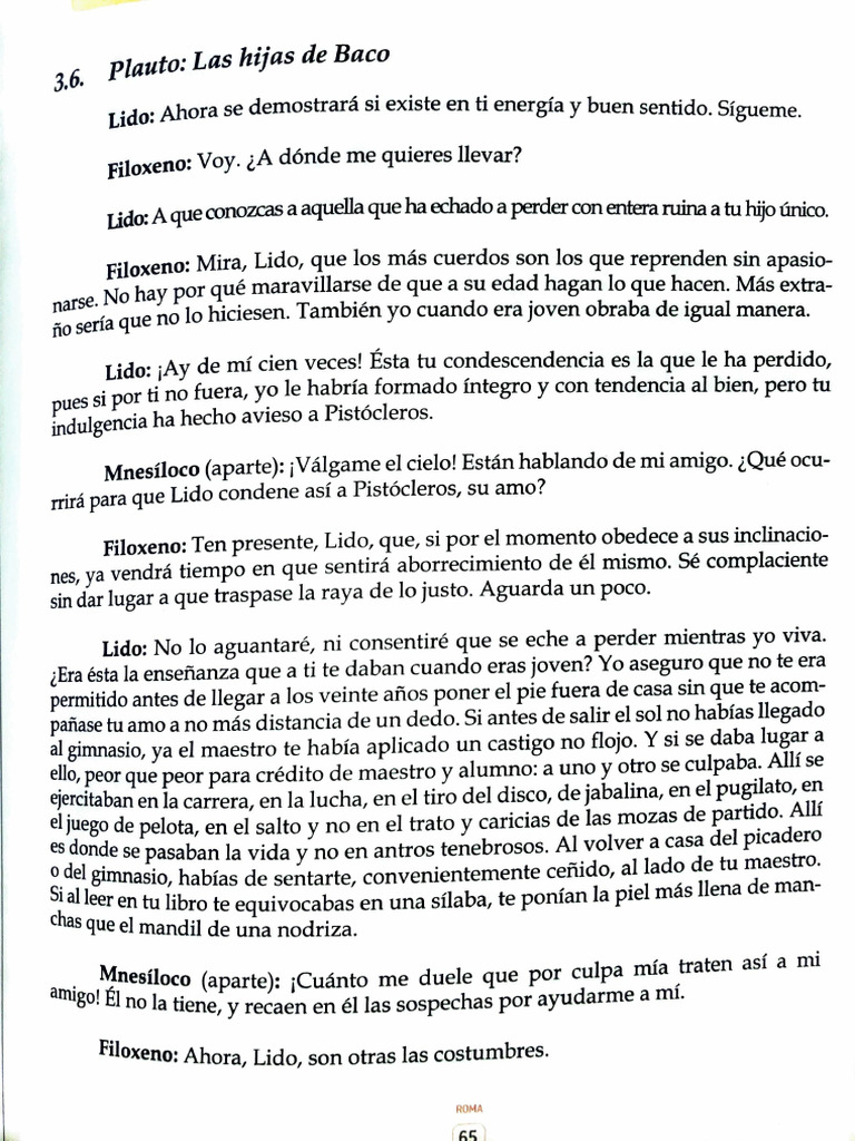 C2 Plauto Las Hijas de Baco | PDF