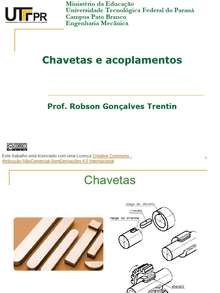 Aula 6 - Chavetas | PDF | Estresse (Mecânica) | Engrenagem