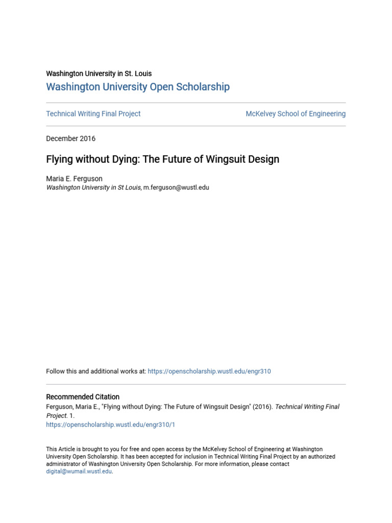 Future Wingsuit Design Innovations | PDF | Flight | Lift (Force)