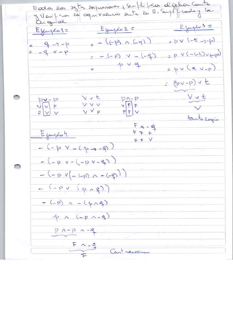 Logica Ejercicios Practicar | PDF