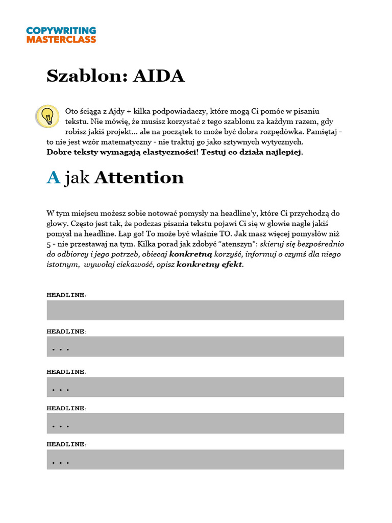 Szablon AIDA | PDF