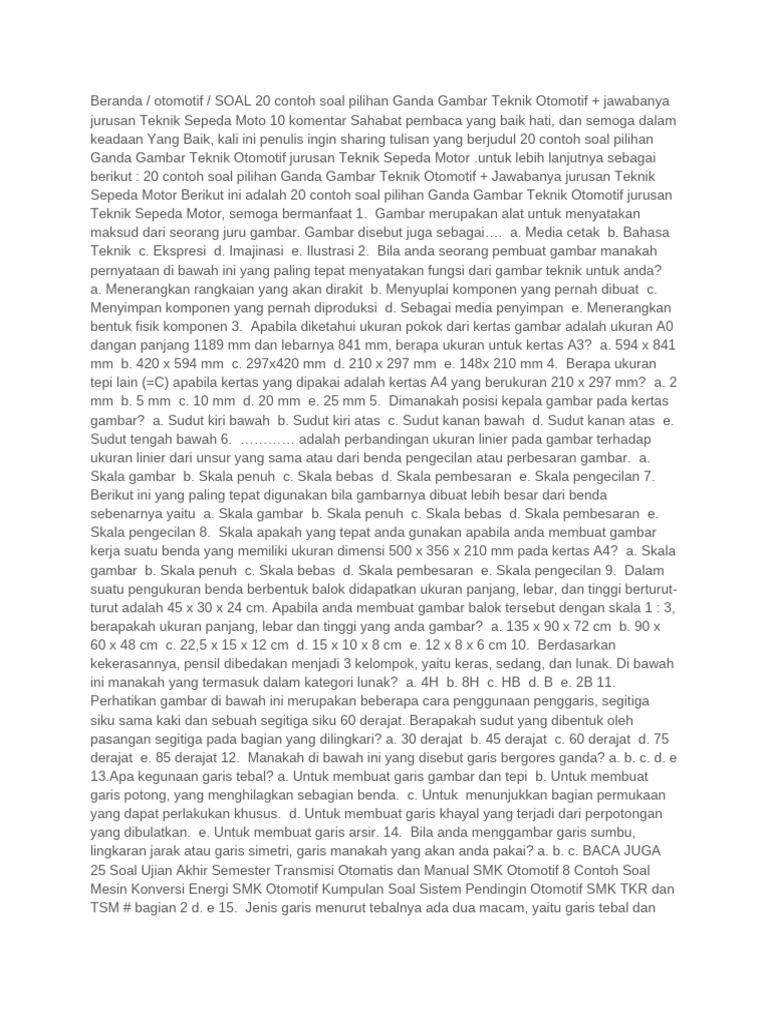 Soal PAS Ganjil GTO | PDF