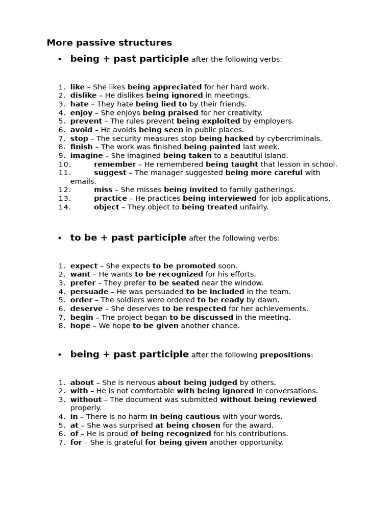 More Passive Structures | PDF