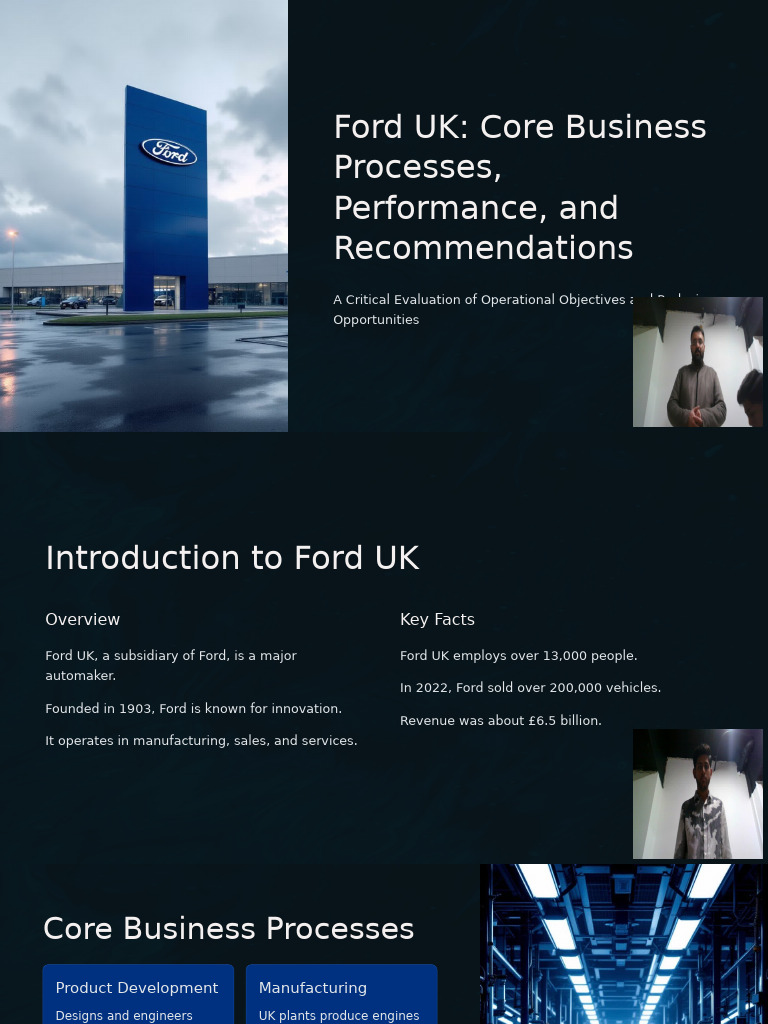 Ford UK Core Business Processes Performance and Recommendations | PDF ...