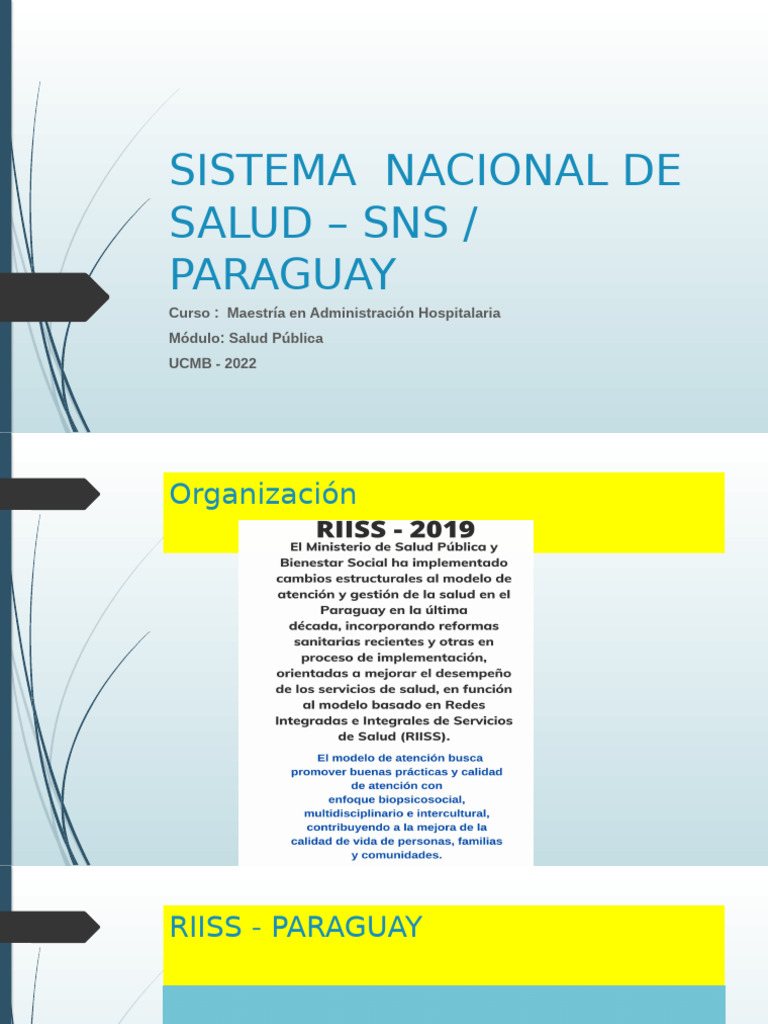 Sistema Nacional de Salud – Sns Clase 2.1 (6) | PDF | Enfermedades y ...