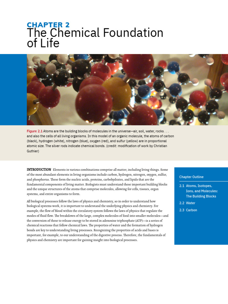 Biology 2e OpenStax Part 2 | PDF | Ion | Chemical Polarity