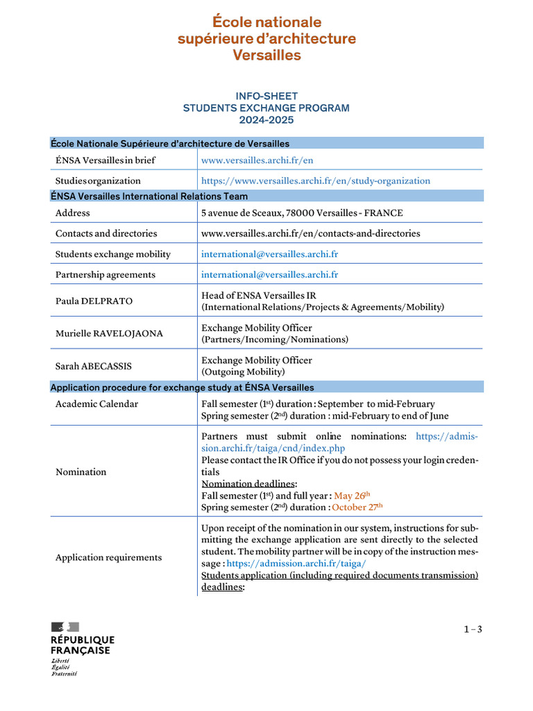 2024_info Sheet_ensa Versailles (1) | PDF