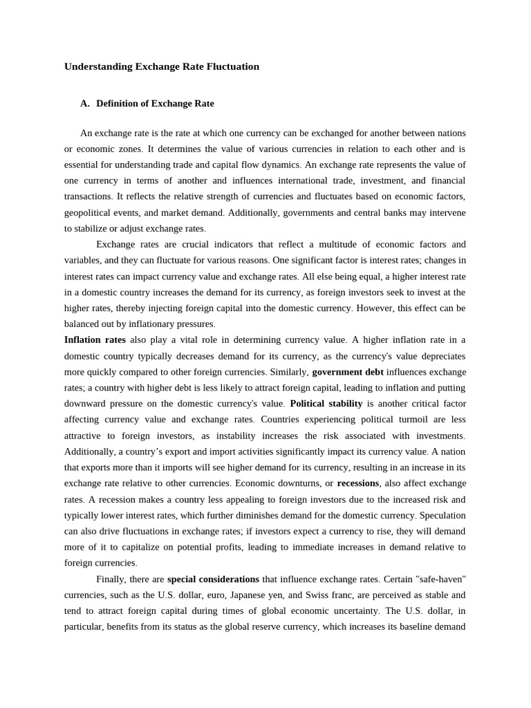 Definition of Exchange Rate | PDF | Exchange Rate | Currency