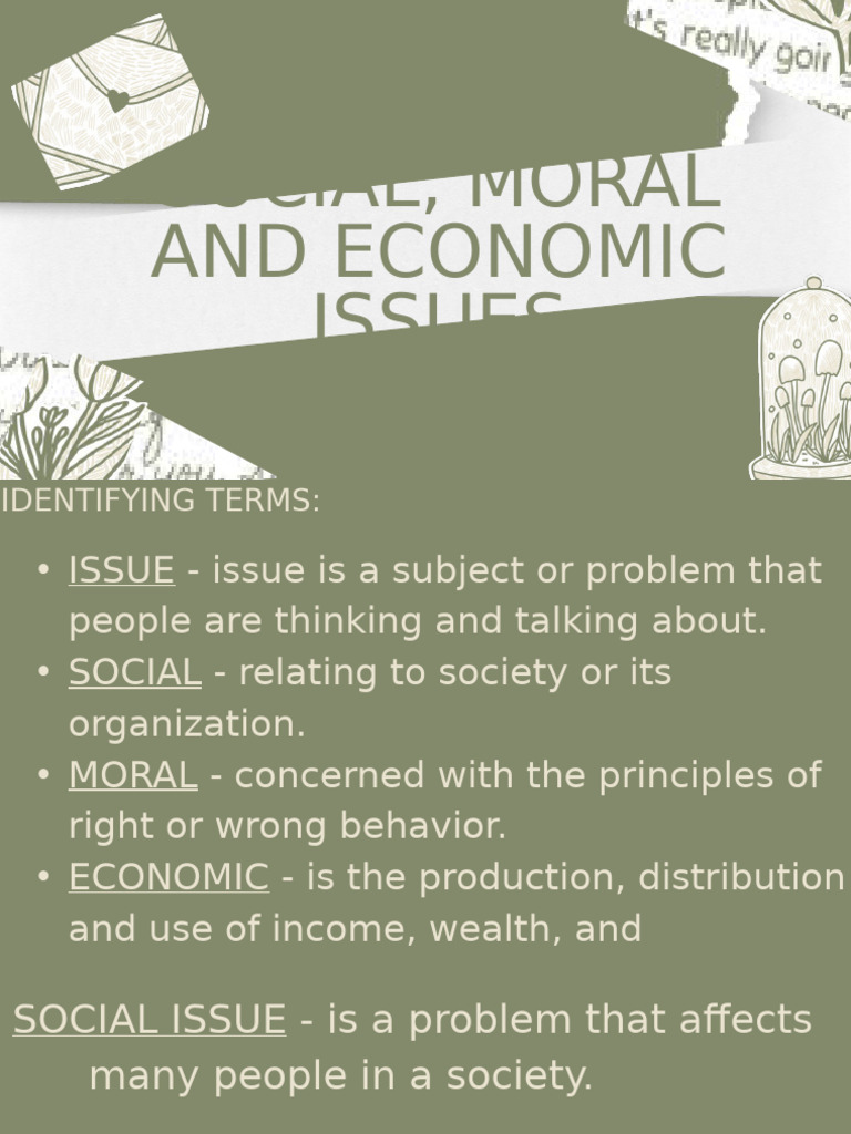 Social, Moral, and Economic Issues Explained | PDF | Teenage Pregnancy ...