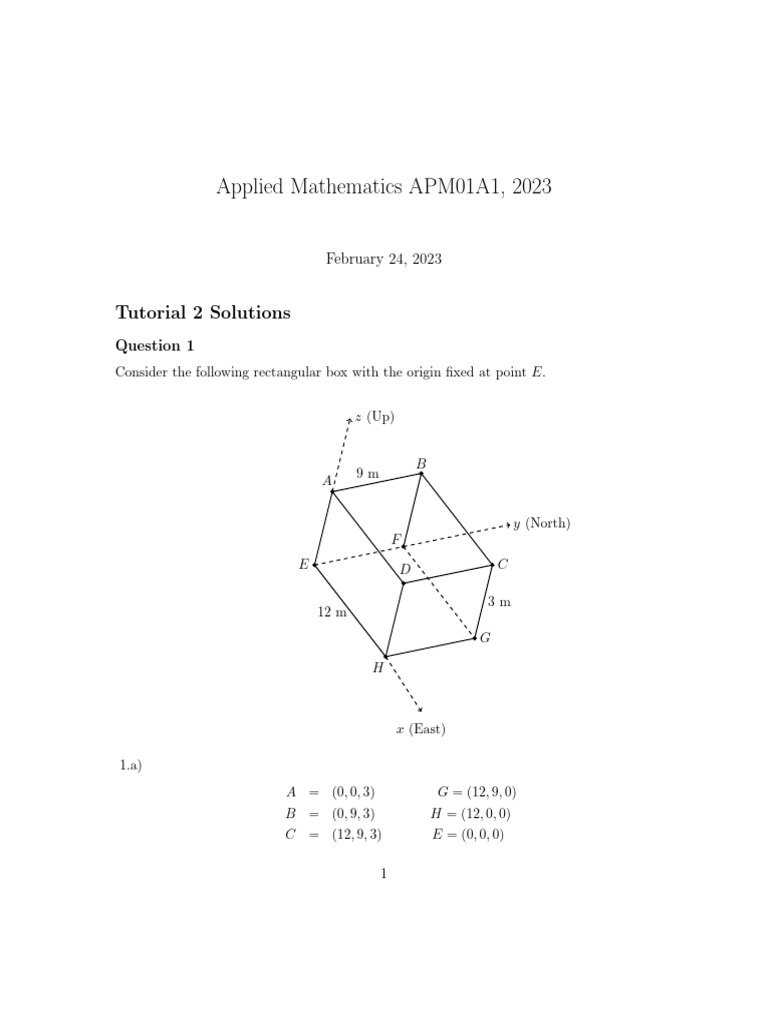 2023apm01a1 Tut2 Solution | PDF | Angle | Elementary Mathematics