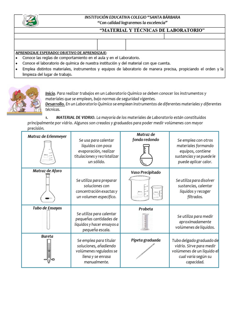Instrumentos y Materiales de Laboratorio | PDF | Laboratorios | Lentes