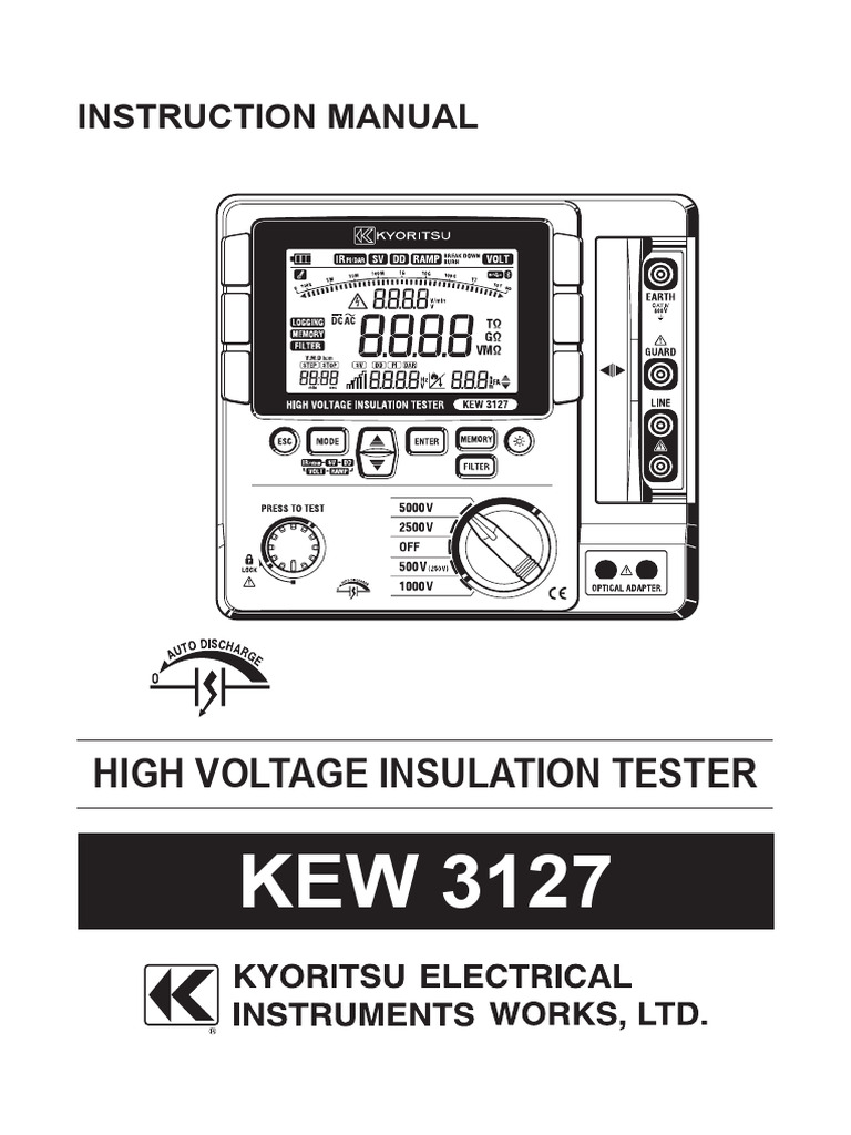 KEW 3127 High Voltage Tester Manual | PDF | Electrical Breakdown ...