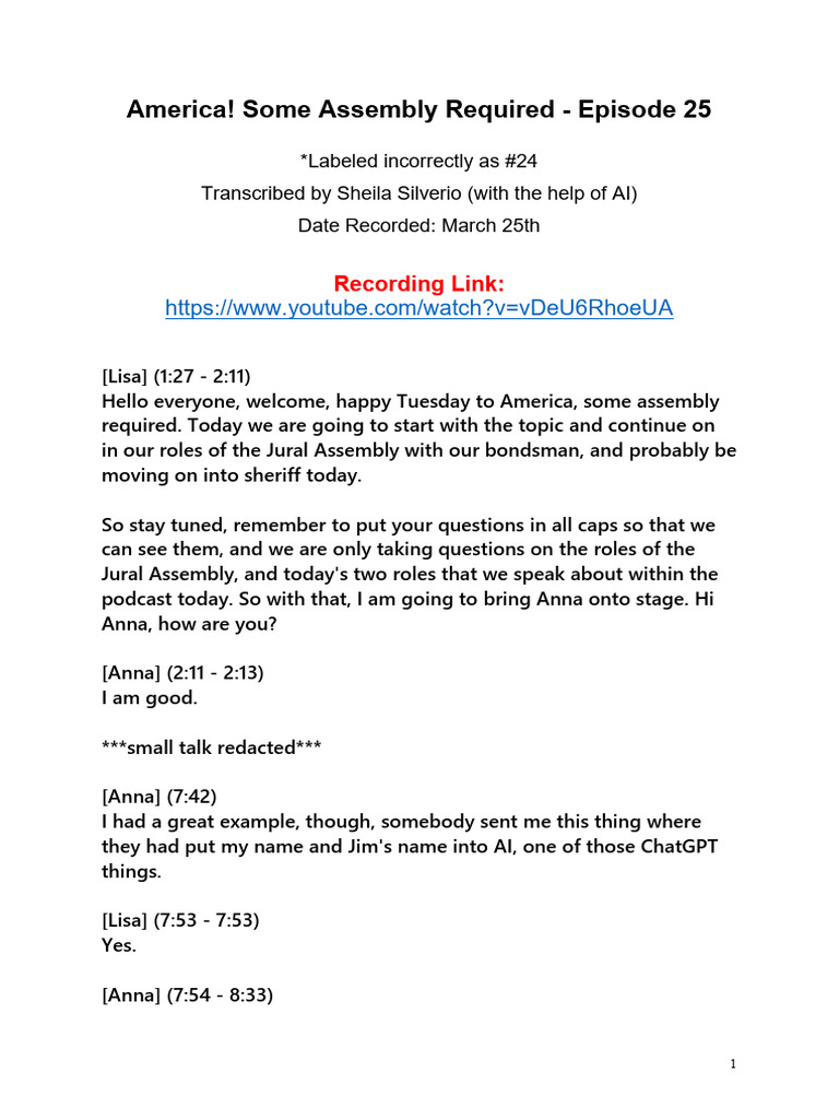 Jural Assembly Roles: Bondsman Explained | PDF | Burden Of Proof (Law ...
