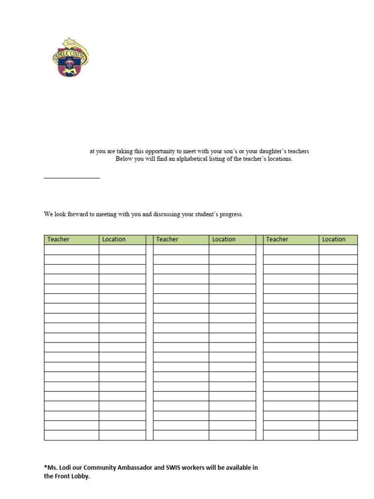 Welcome Letter Interview Locations | PDF