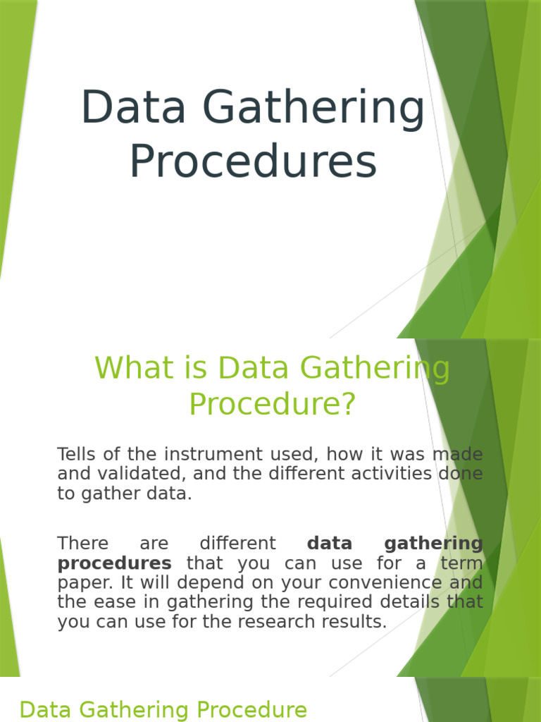 Data Gathering Procedure | PDF | Statistics | Methodology