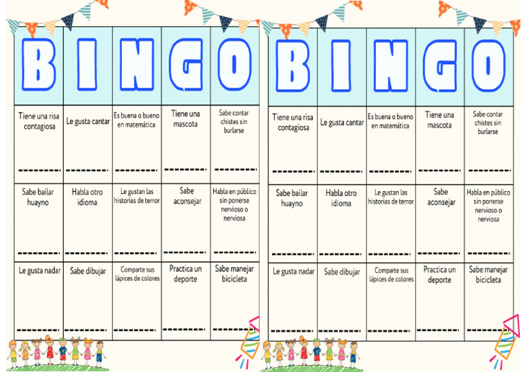 Actividad BINGO 4TO A y B | PDF