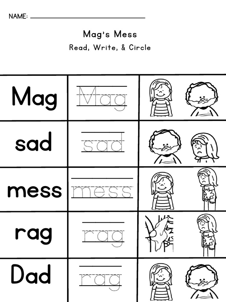 Mag's Mess Worksheets | PDF