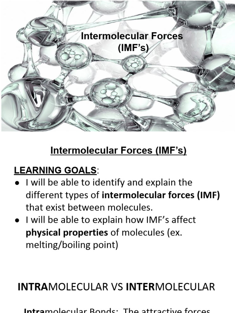 Understanding Intermolecular Forces | PDF | Intermolecular Force ...