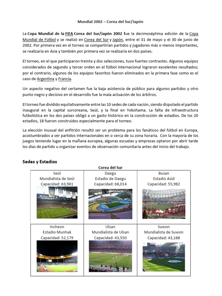 Japón y su primera victoria en el Mundial 2002 | PDF | Asociación de ...