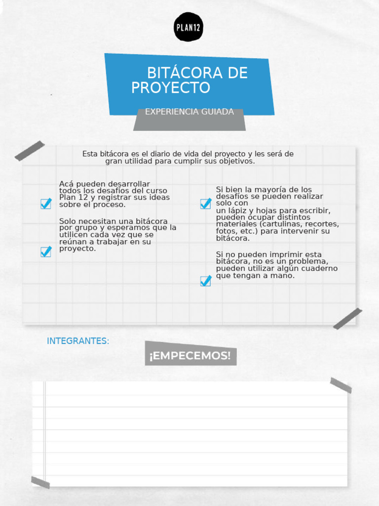 Bitácora de Proyecto: Guía de Ejercicios | PDF