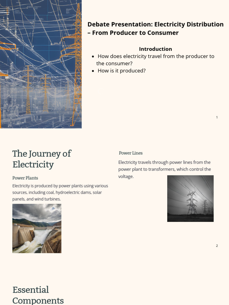 Electricity Distribution Explained: From Producer to Consumer | PDF ...