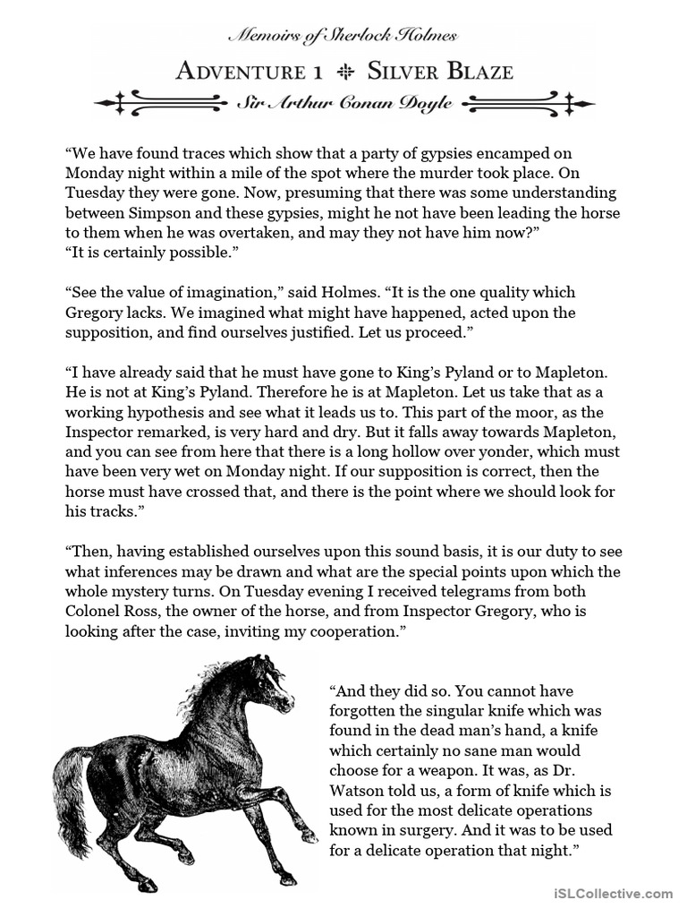 Holmes' Deductions on Gypsies' Role | PDF | Deductive Reasoning ...