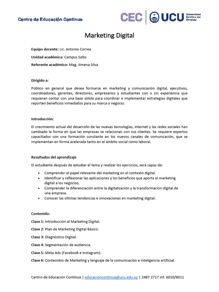 CEC Programa Marketing-Digital | PDF | Publicidad digital | Marketing ...