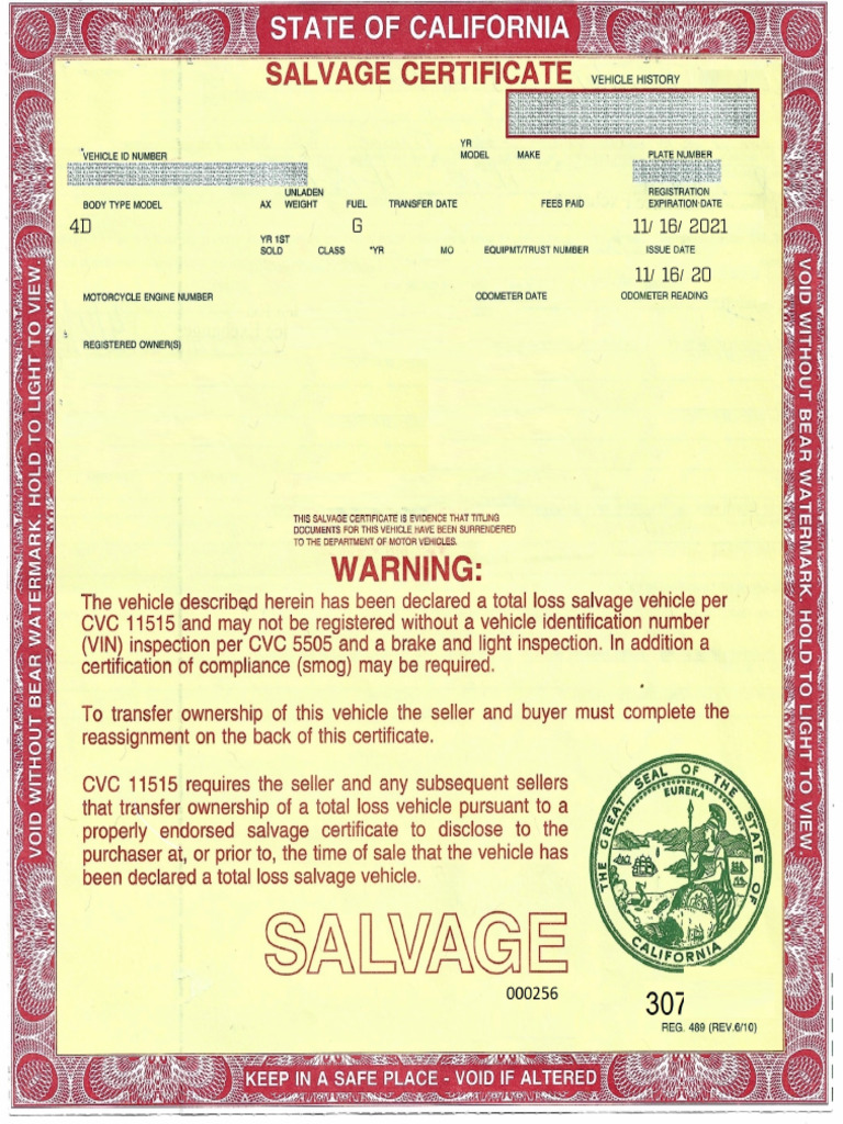 Salvage Editable | PDF