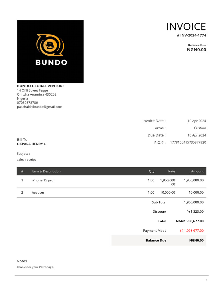 Invoices | PDF