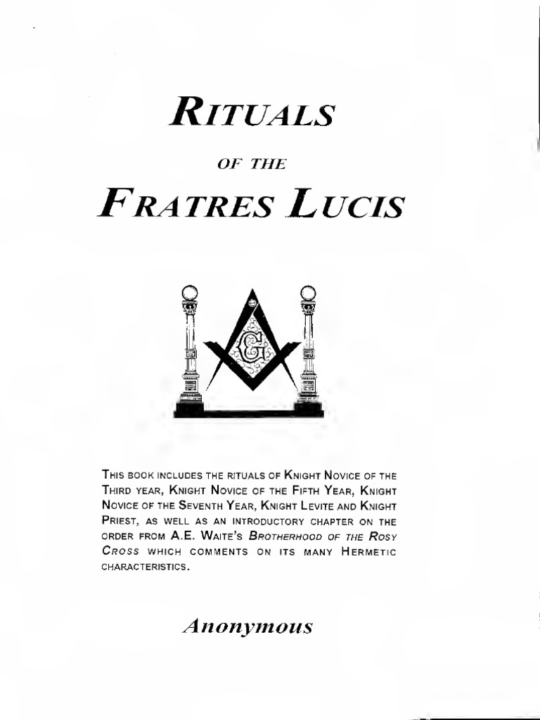 Ritual of Fratres Lucis Text | PDF | Freemasonry | Western Esotericism