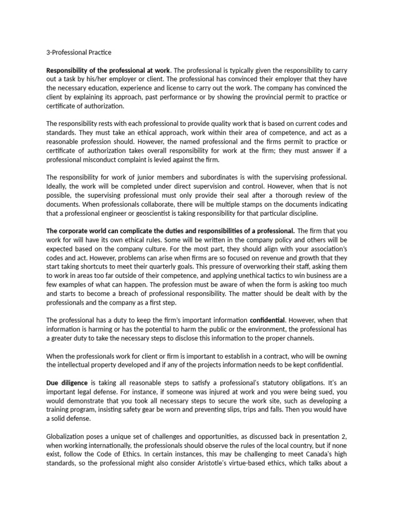 3-Professional Practice | PDF | Risk | Quality Management