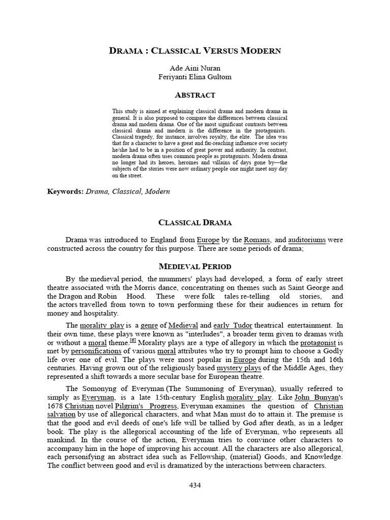 en Drama Classical Versus Modern | PDF