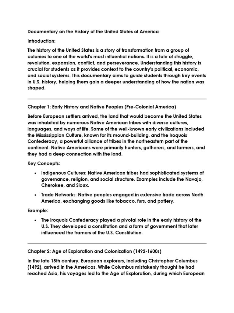 U.S. History Documentary Overview | PDF | American Civil War | Thirteen ...